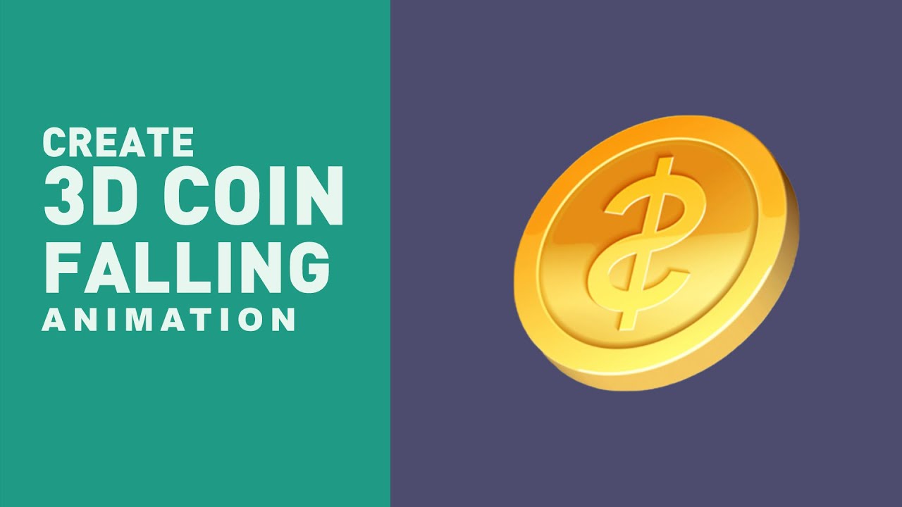 3D coin falling after effect - YouTube