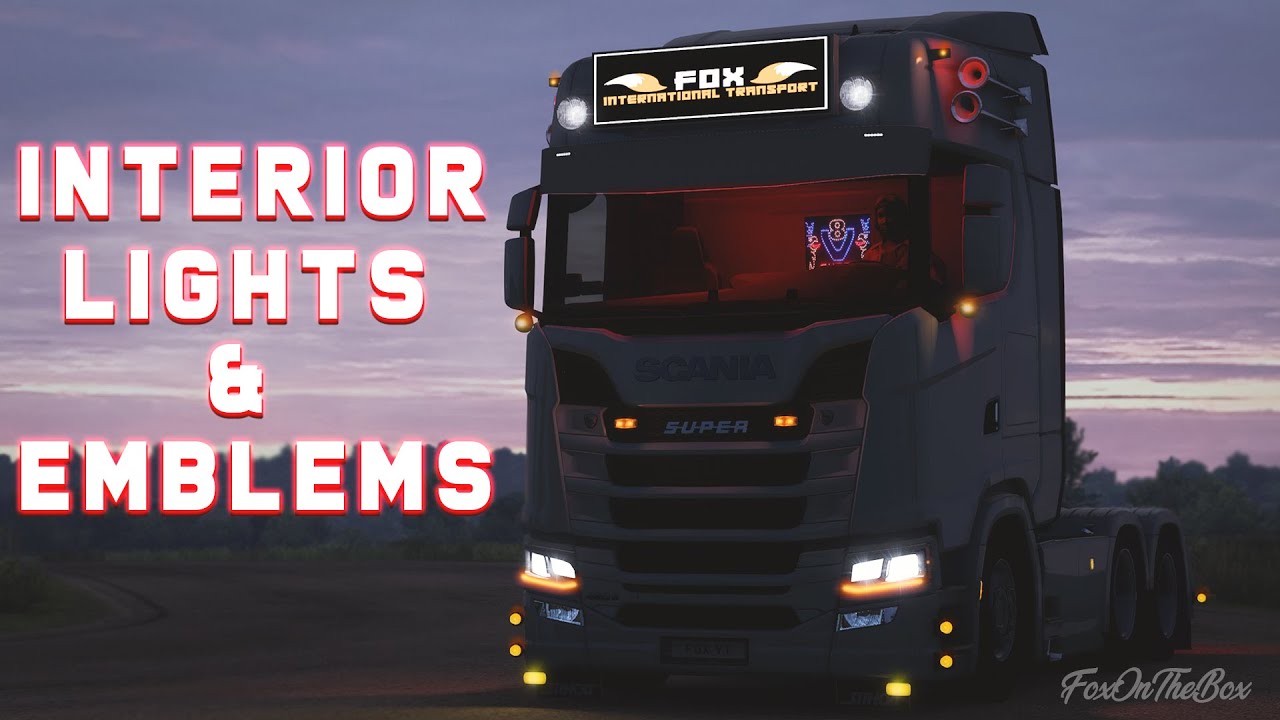 ETS2 1.39 Interior Lights & Emblems For All Trucks | Euro Truck ...
