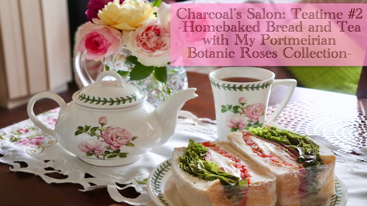 Sandwich and Tea with my Portemeirion Botanical Roses Tea Set 【Charcoal ...