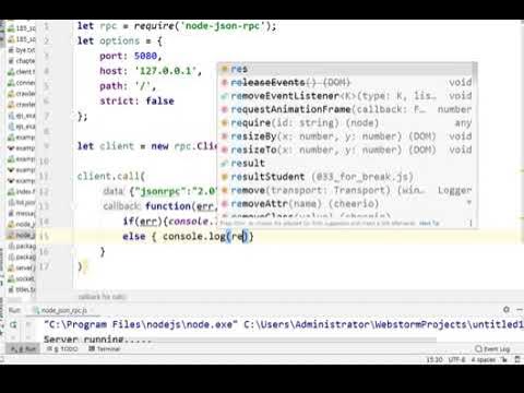 노드JS 추가 node JSON RPC 2 Client - YouTube