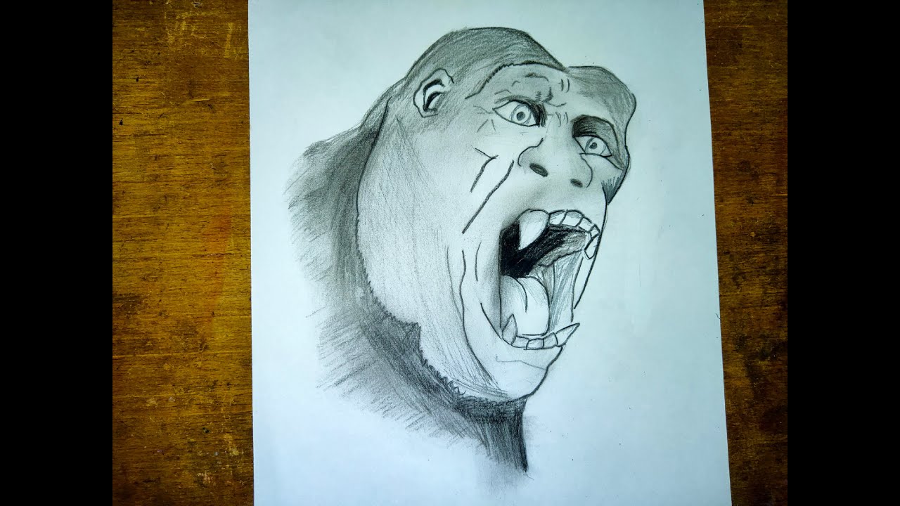 How to Draw King Kong || Easy Sketch for Beginner's|| Easy Draw - YouTube