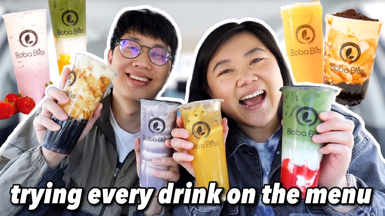 Trying EVERY BOBA DRINK at BOBA BLISS with MY BOYFRIEND | Full Menu ...