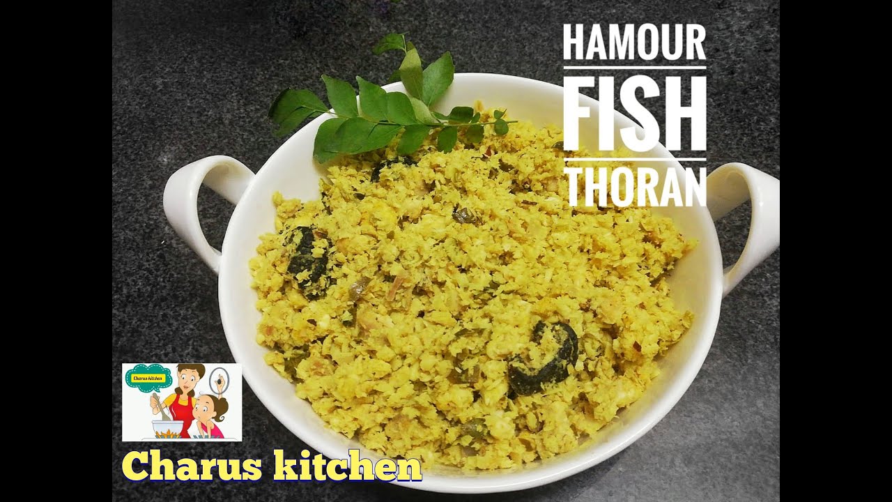 How To Make HAMOUR FISH THORAN | Must try recipe | MEEN PEERA RECIPE ...