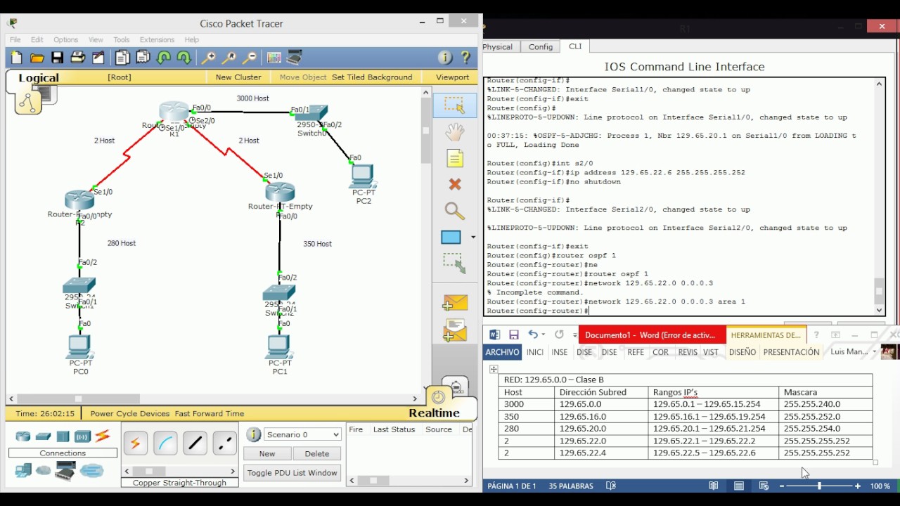 Configuracion de host (OSPF) - YouTube