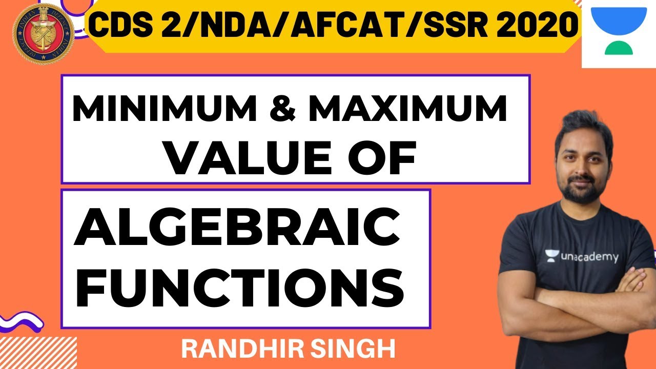 Minimum Maximum Value Of Algebraic Functions Special Class By Randhir Singh YouTube Minimum Maximum Value Of Algebraic Functions Special Class By Randhir Singh YouTube
