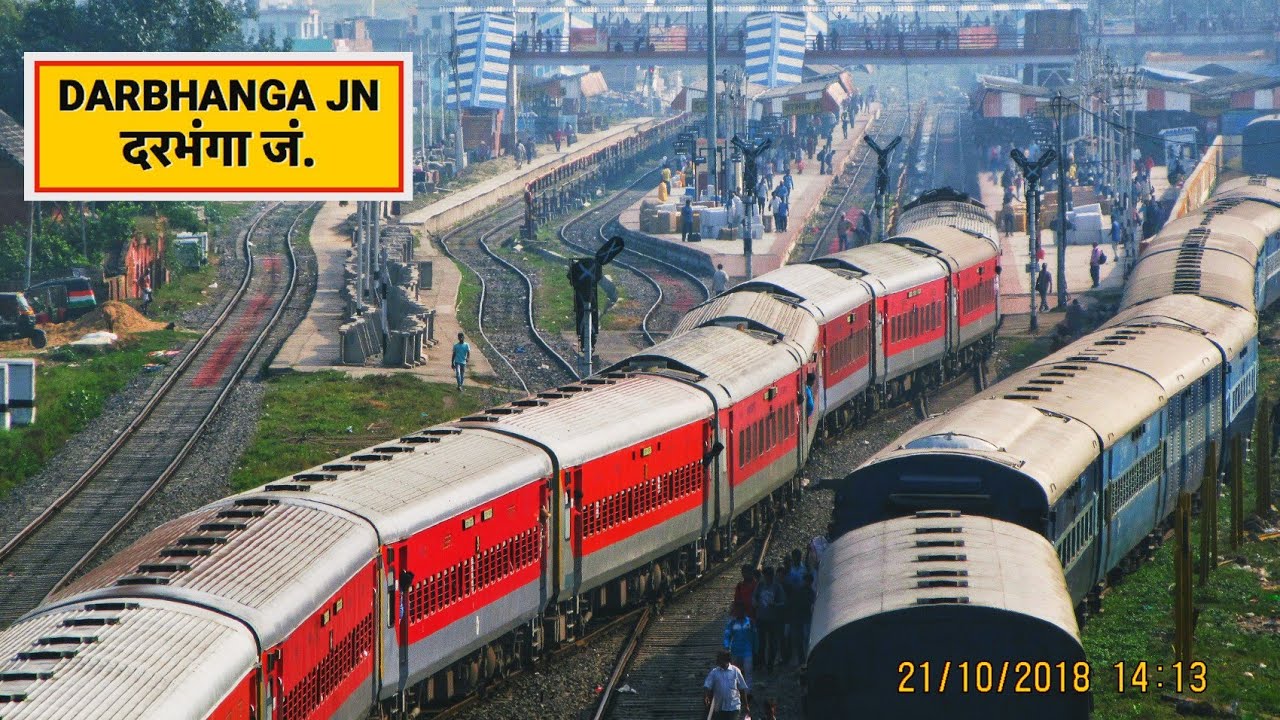 Jaynagar Kolkata Express Arriving Darbhanga Railway Station - YouTube