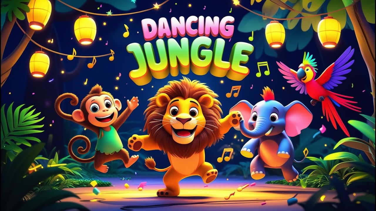 🎉 DANCING JUNGLE PARTY | Fun Jungle Animal Dance Song for Kids 🐒🦁🎶 ...