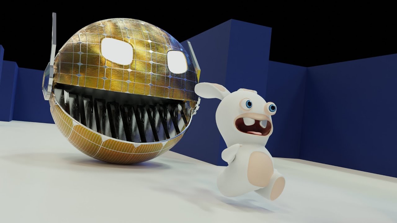 Robot Pacman vs Rabbids invasion - YouTube