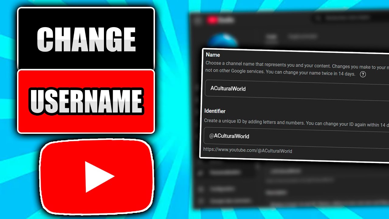 How to CHANGE the NAME of Your YOUTUBE CHANNEL - YouTube