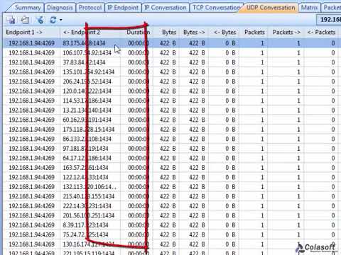 Colasoft Capsa-How to detect a sql slammer - YouTube