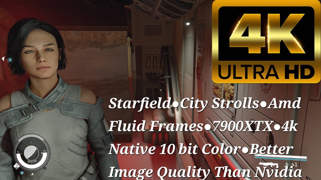 Starfield Fluid Motion Frames 4k Native 10 Bit Color Amd 7900XTX Really High Frame Rate No Mods ...