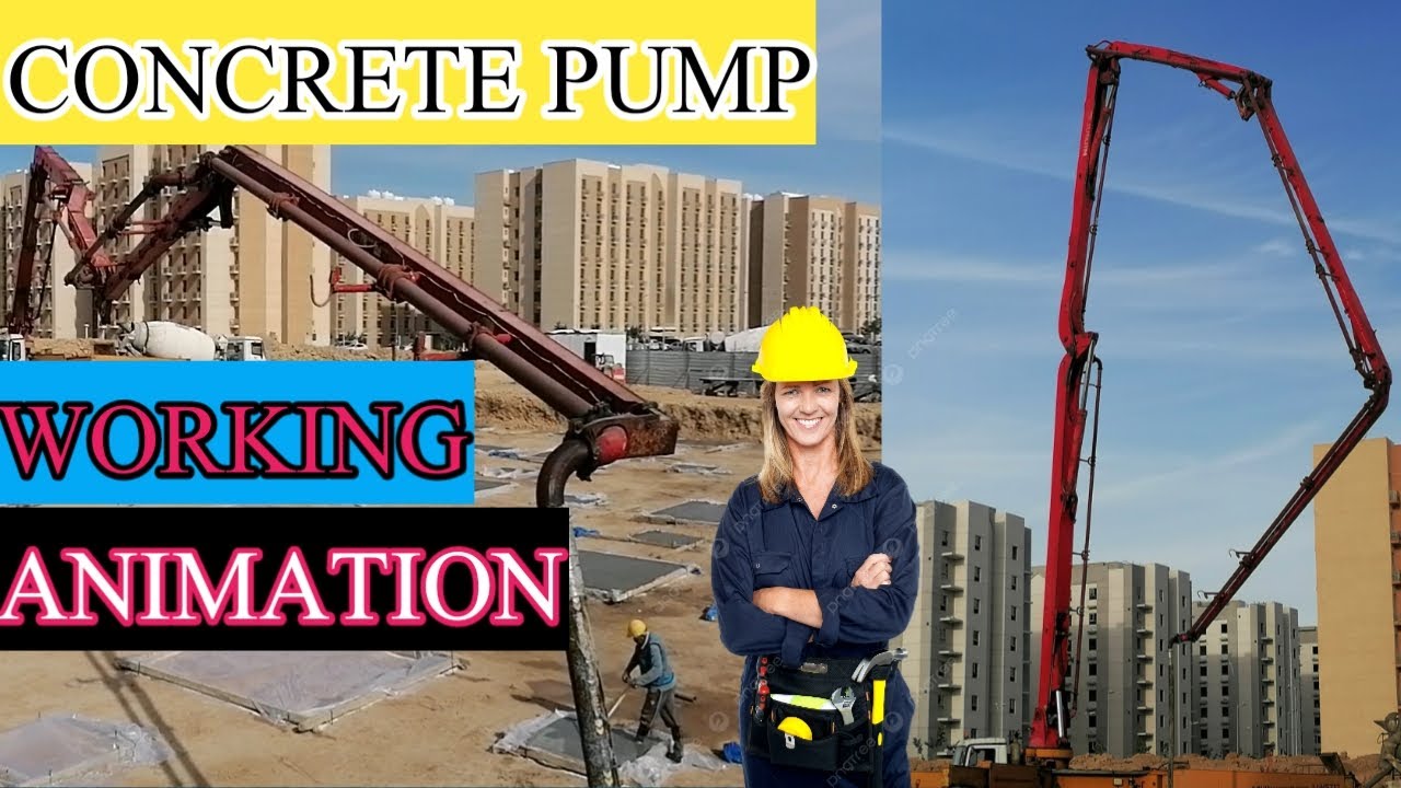 CONCRETE PUMP WORKING ANIMATION | concrete slab work| chat barahi ...