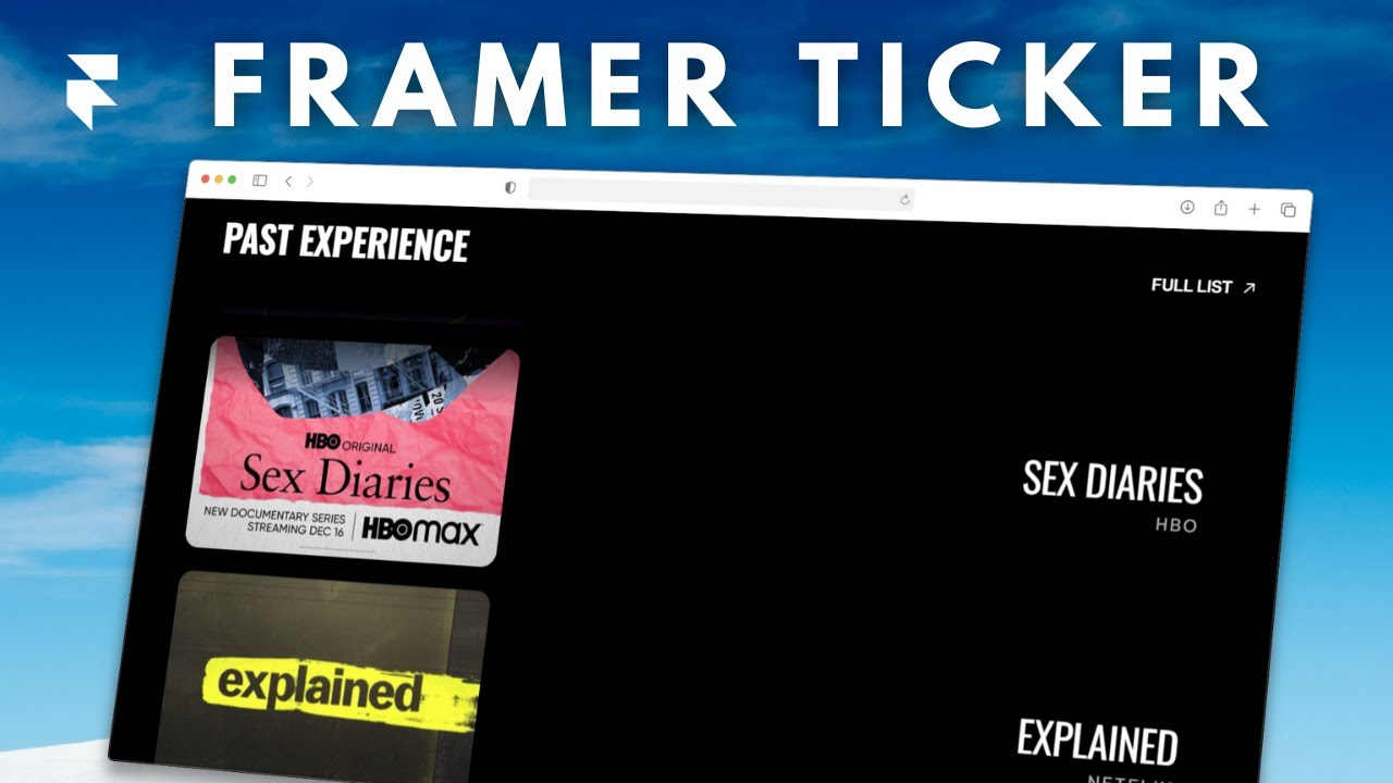 How to design a Ticker Element in Framer - YouTube