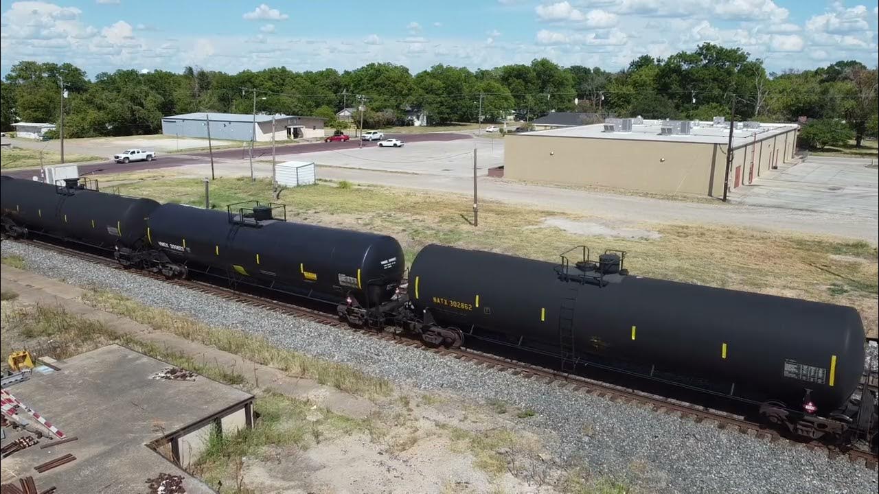Southbound UP 5514/4760/8163, Tanker Unit Freight Train, "Ennis Sub" Groesbeck, TX, 8-1-2022 ...