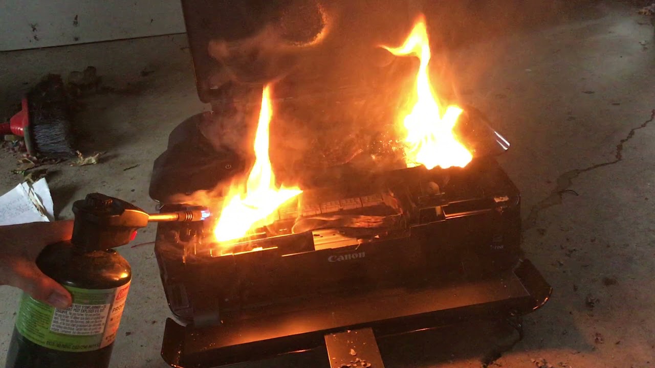 Printer destruction III - YouTube