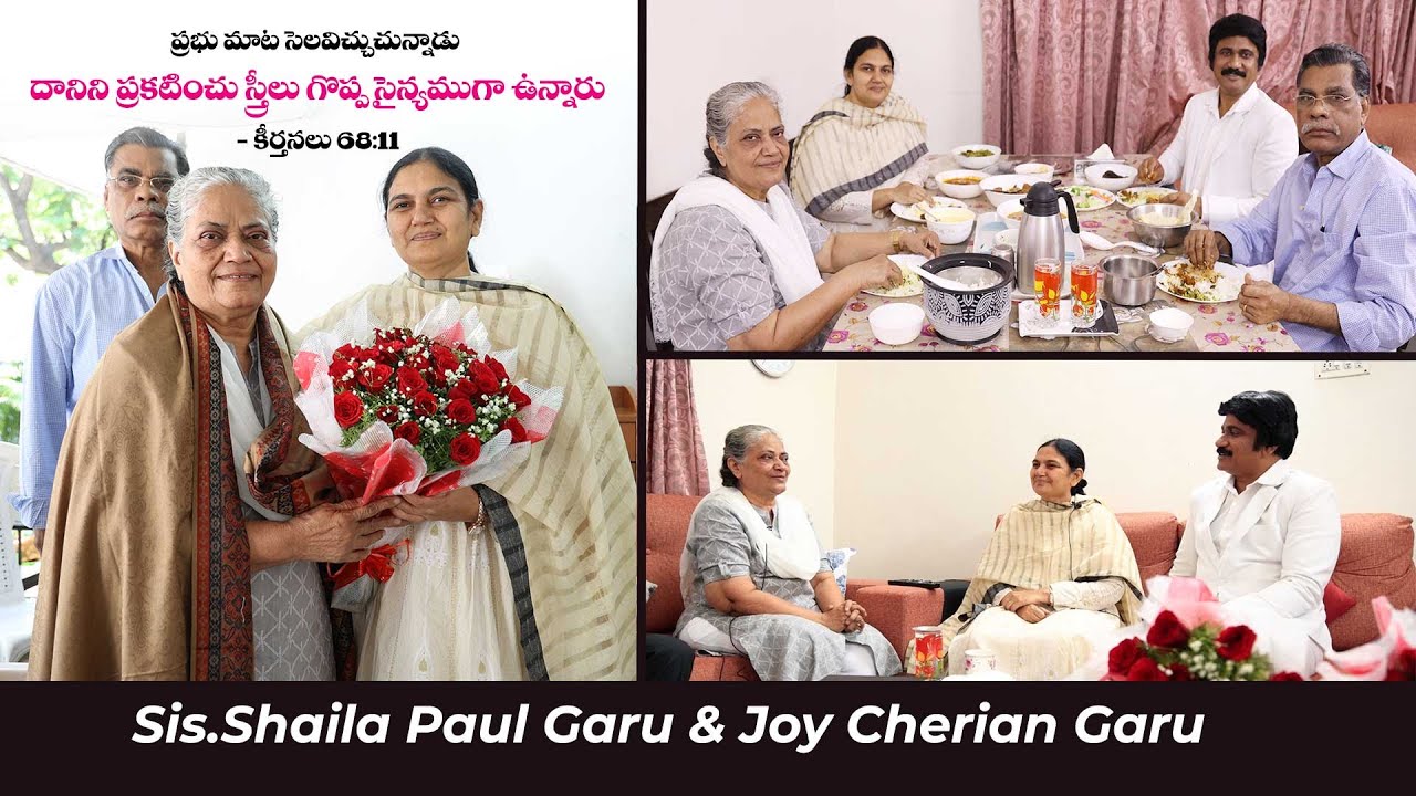 Shaila Paul Garu & Joy Cherian Garu- Hyderabad #pjstephenpaul #love # ...