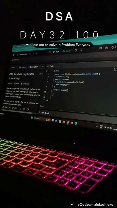 Day 32100 Learning Dsa👨💻 Que Leetcode442find All Duplicates In Array Dsa Dsalgo