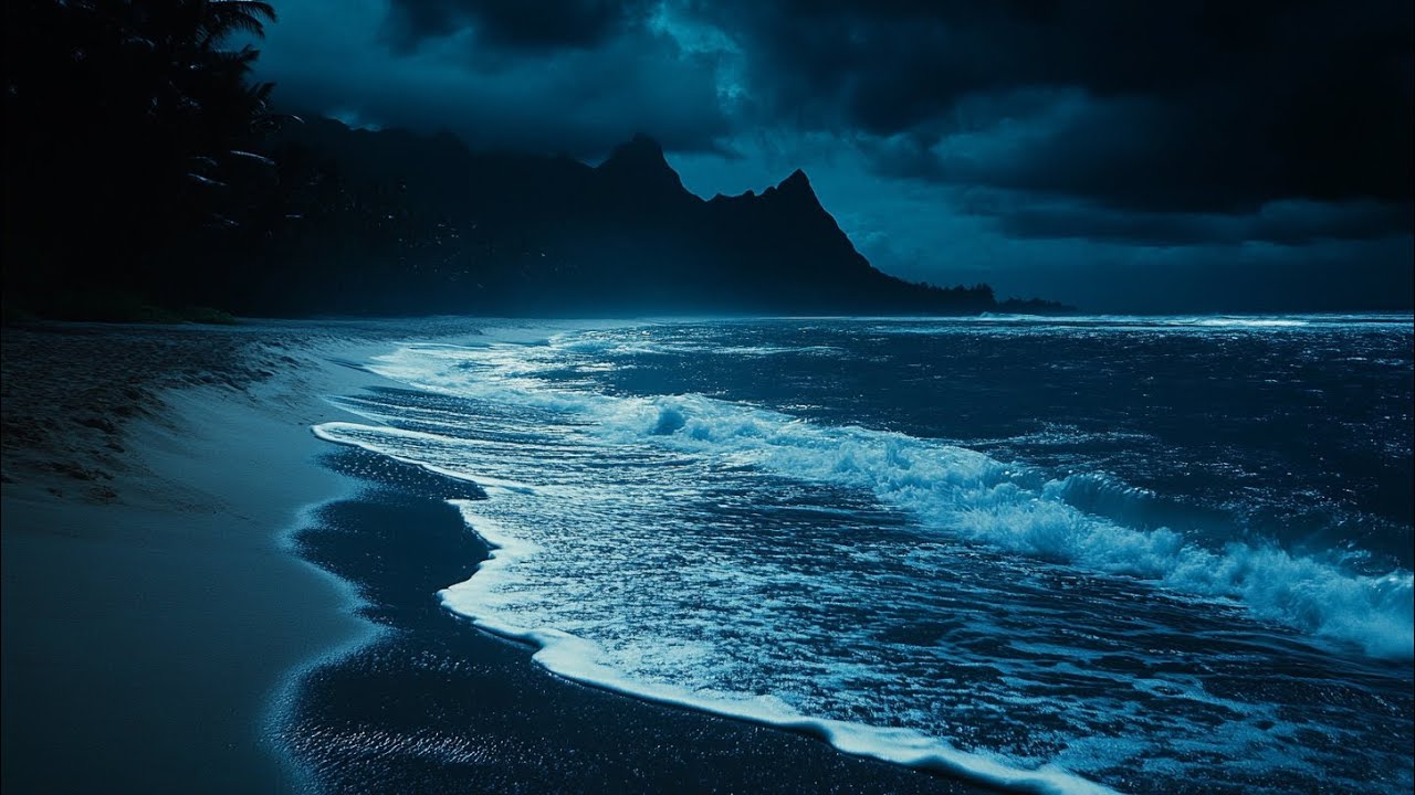 Peaceful Ocean Waves For 9 Hours | Calming Night Sounds For Deep Sleep ...