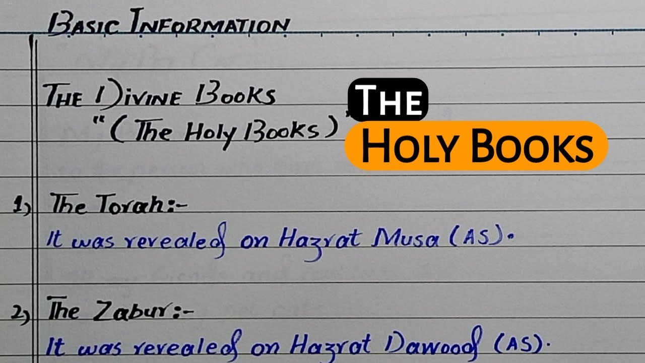 The Holy Books - Names of the Holy Books - Learn And Write - YouTube