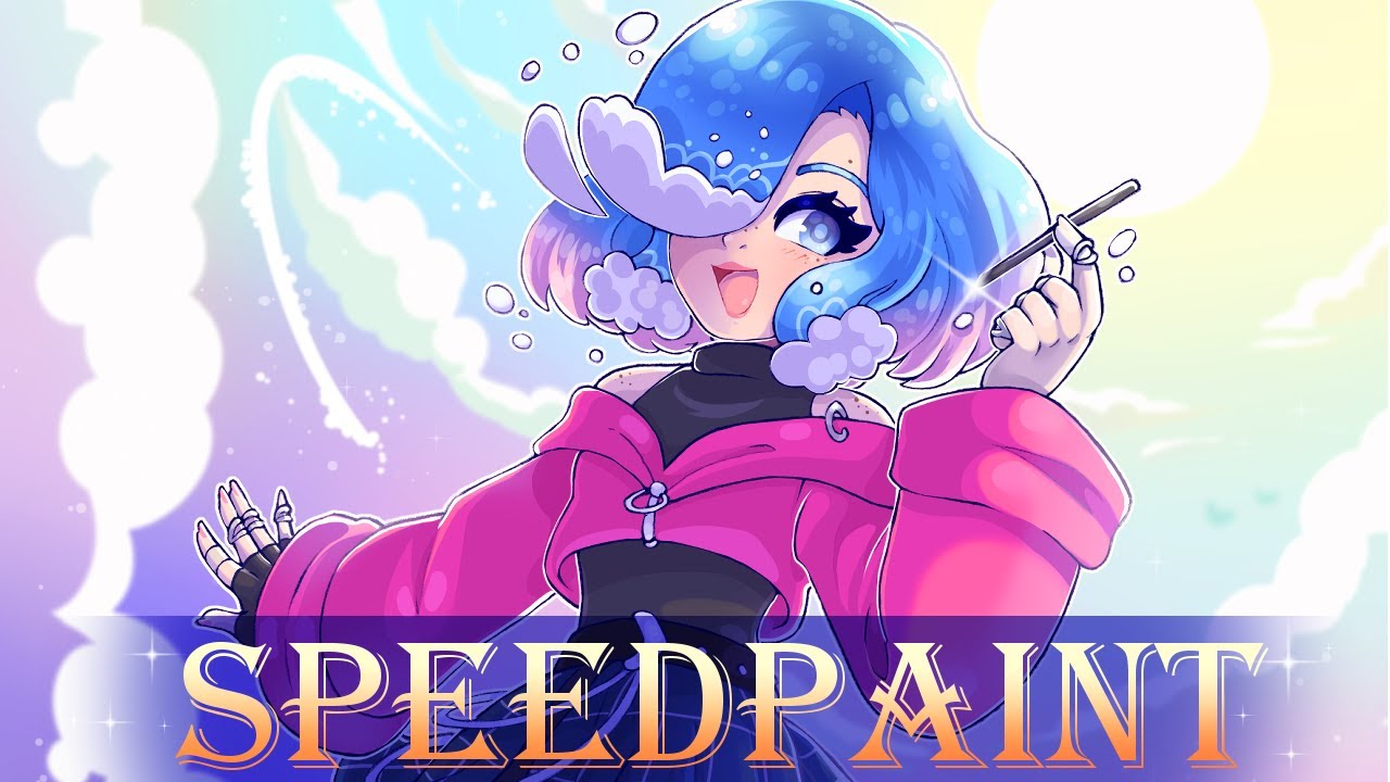 Speedpaint - Blue Wave - YouTube