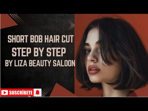 Short bob hair cut 💇‍♀️ step by step 😍Liza beauty salon 🥰 #makeup # ...