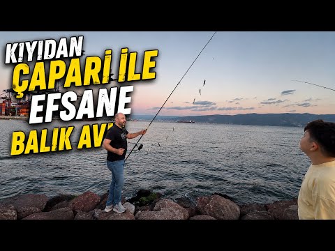 Fırtınada Kıyıdan  Balık Avı Balıgı Uzakta Buldum