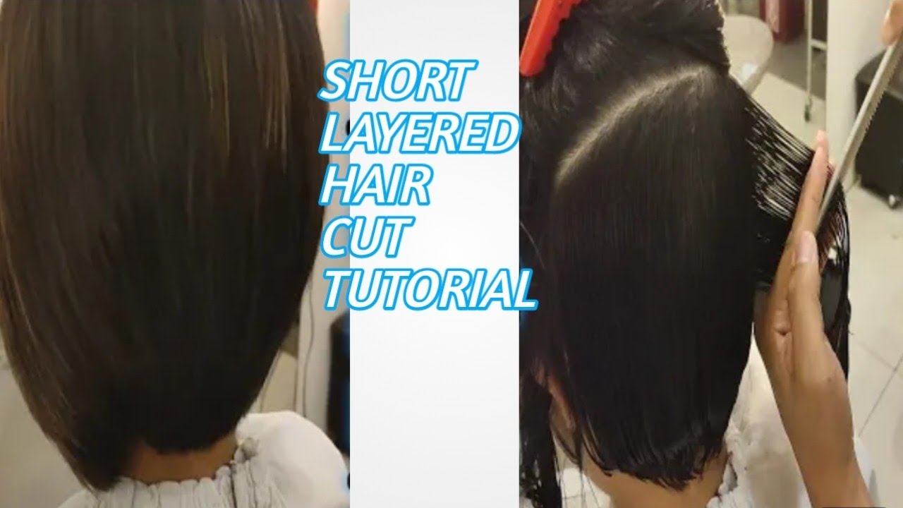Short layered bob haircut how to cut / paano mag gupit ng short layered bob (tutorial) - YouTube