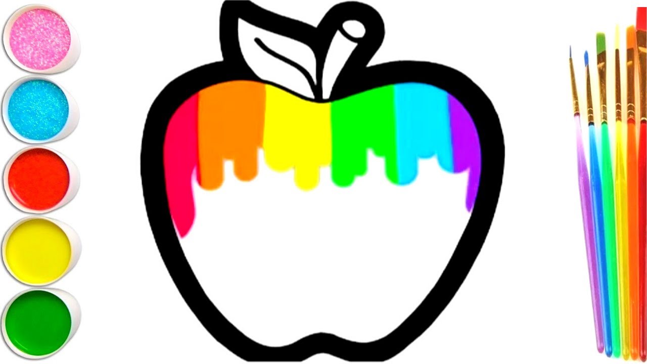 How to Draw Apple🍎| Bagaimana Menggambar Apel | Fruit Drawing for Kids ...