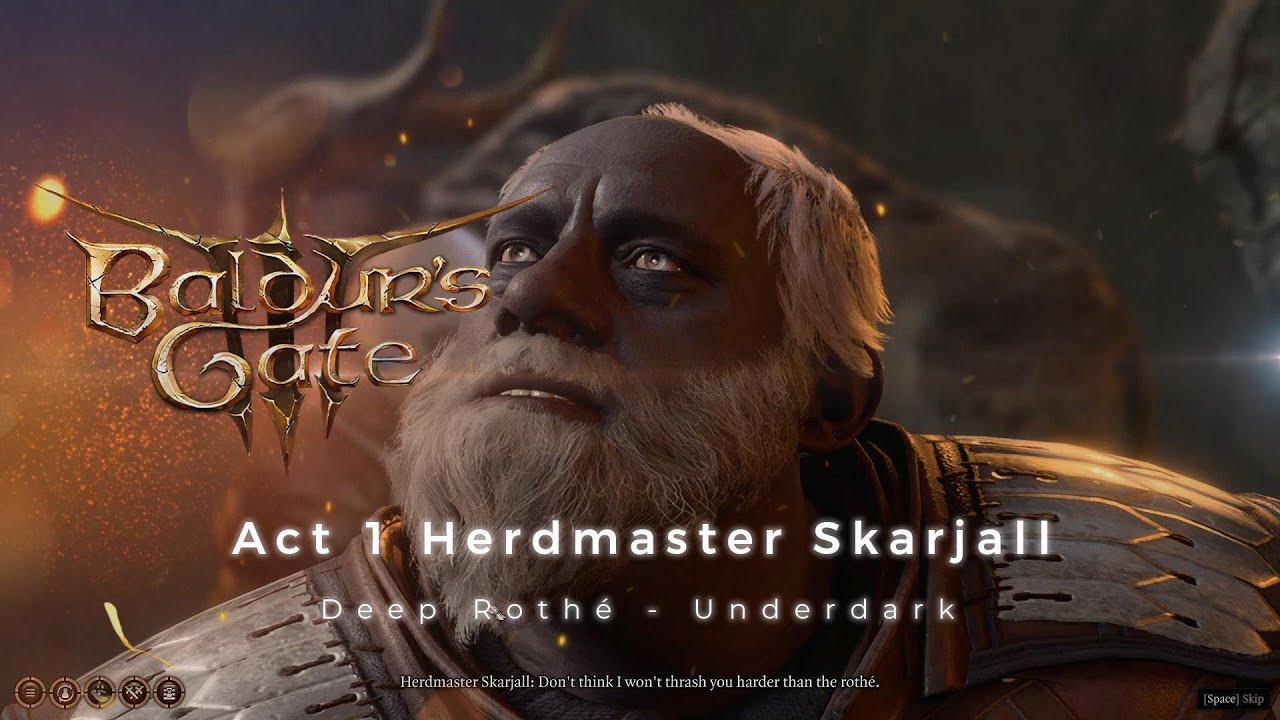 Baldur's Gate 3 Act 1 Herdmaster Skarjall - Deep Rothé - Underdark ...