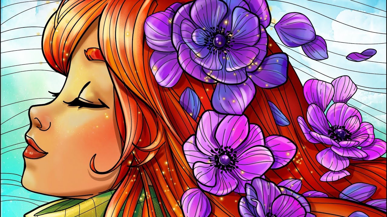Female Portrait | paint-by-number coloring with Happy Color - YouTube