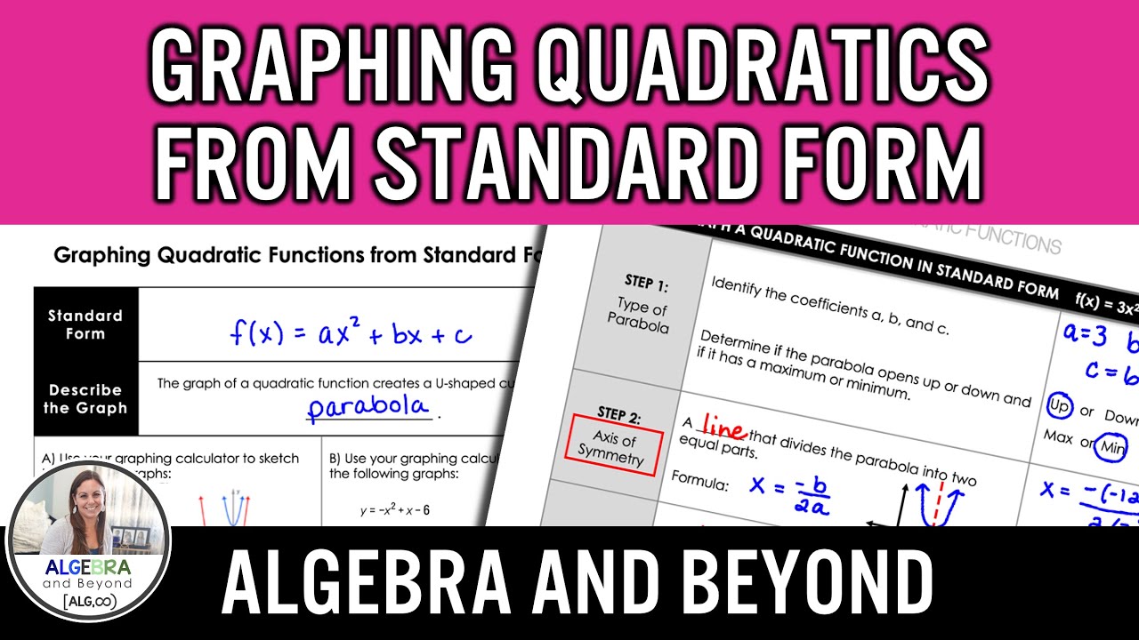 Graph Quadratics from Standard Form | Algebra 2 Lesson - YouTube