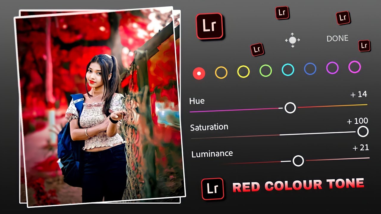 Red color tone Lightroom photo editing// preset download free// - YouTube
