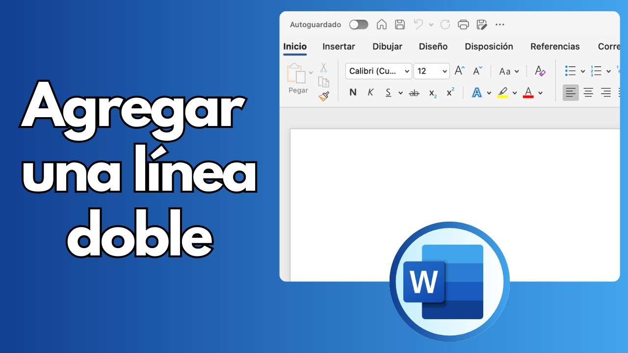 Cómo agregar una línea doble en un Word Tutorial - YouTube