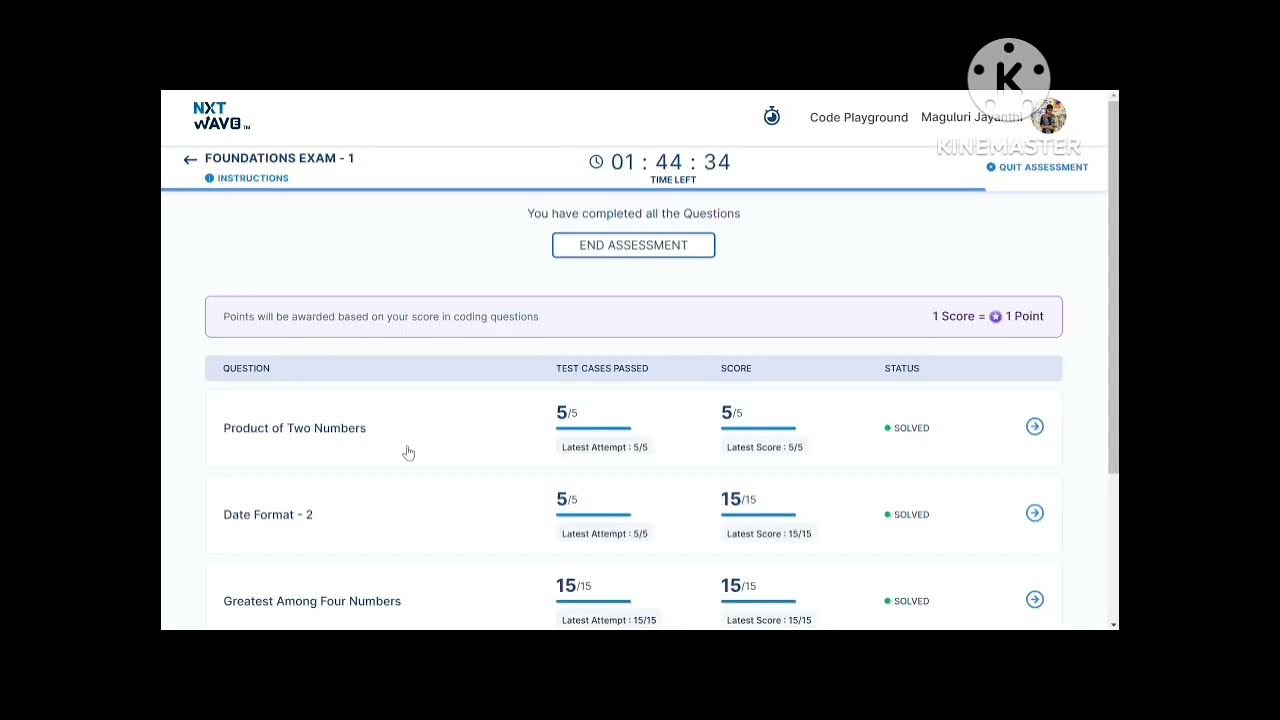 Foundation Exam - 1 || Python || NxtWave CCBP 4.0 || All Questions & Answers || By SP - YouTube