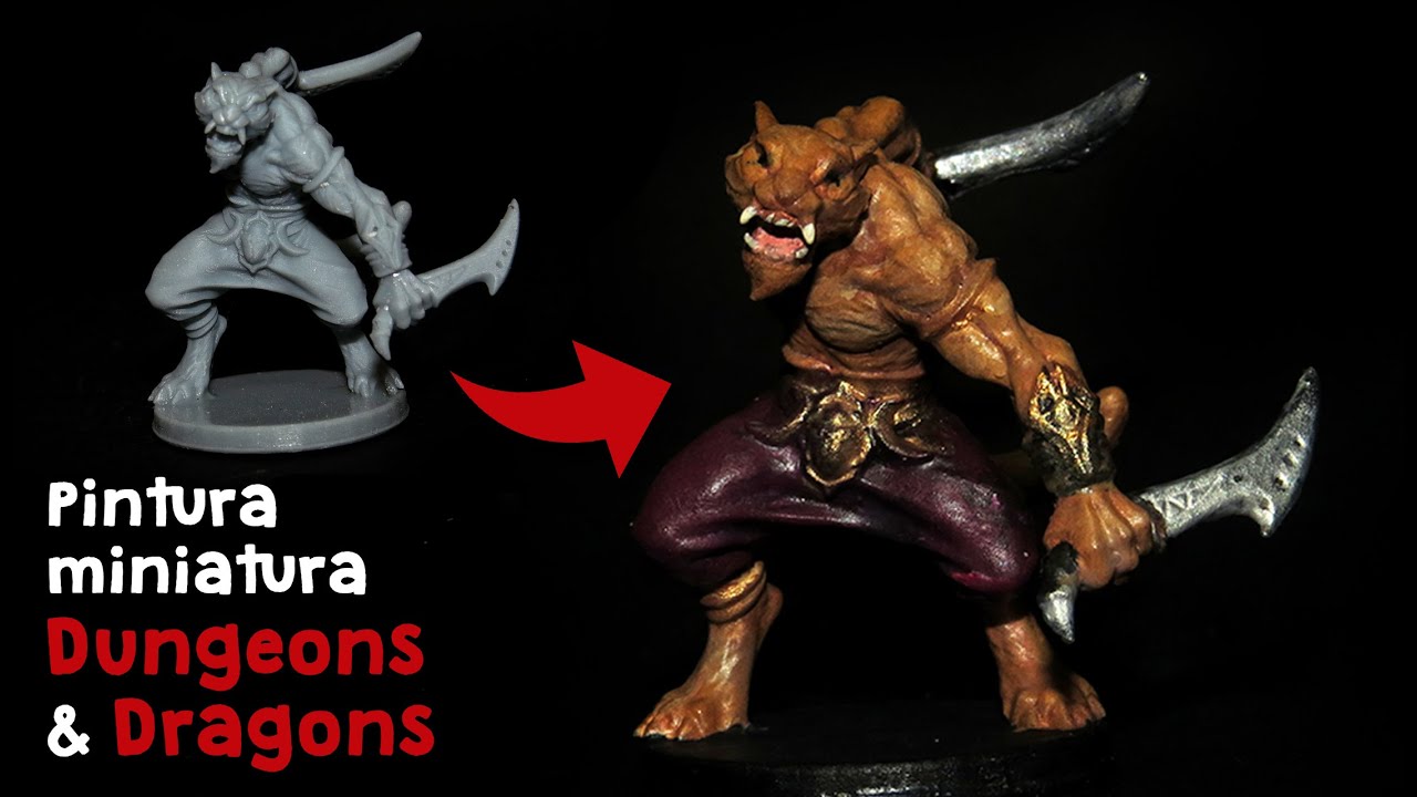 PINTANDO MINIATURAS DE RPG/ PAINTING RPG MINIATURES - YouTube