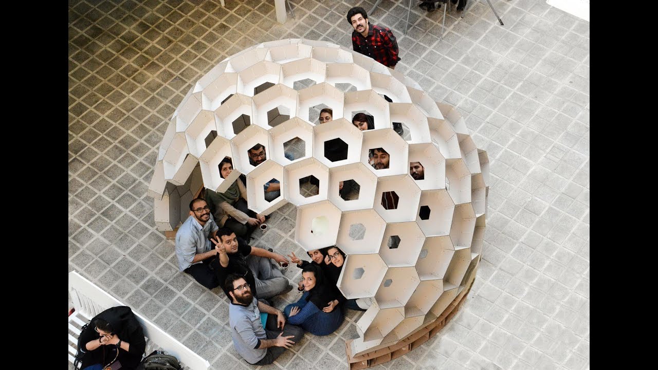 Hexadome Pavilion - Experimental Fabrication - YouTube