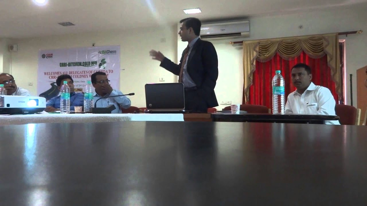 Prof. Satish Pandey, Scientist, CSIR-CRRI Presentation on Cold Mix ...
