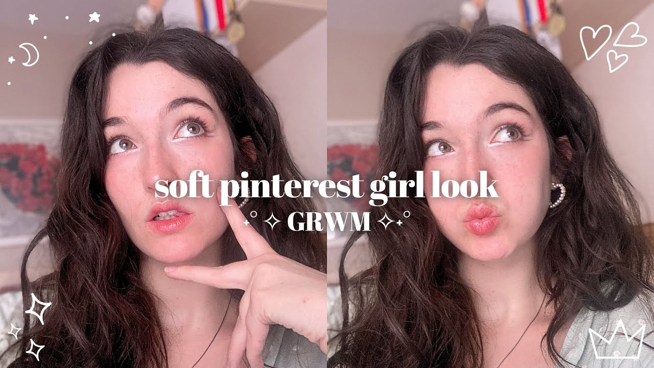 grwm to get some bubble tea 🍓🧋soft pinterest girl makeup tutorial ...