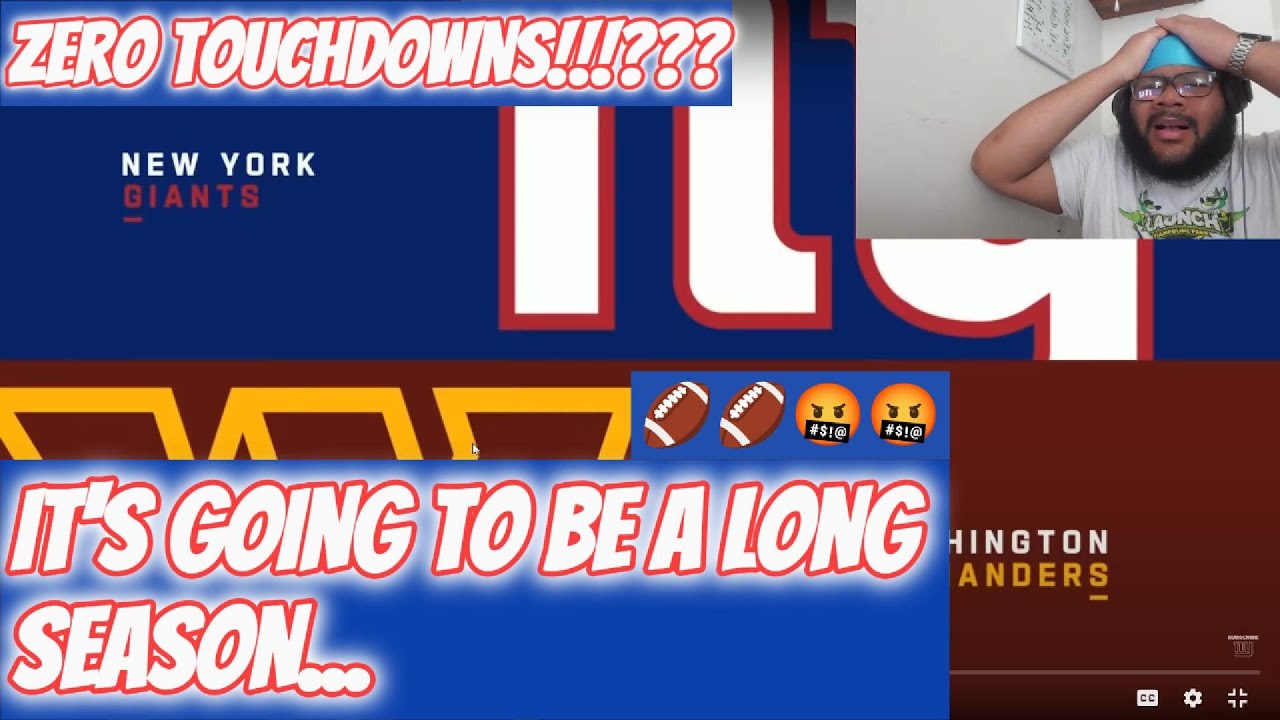 ANGRY GIANTS FAN REACTS TO WEEK 1 LOSS AGAINST COMMANDERS - YouTube