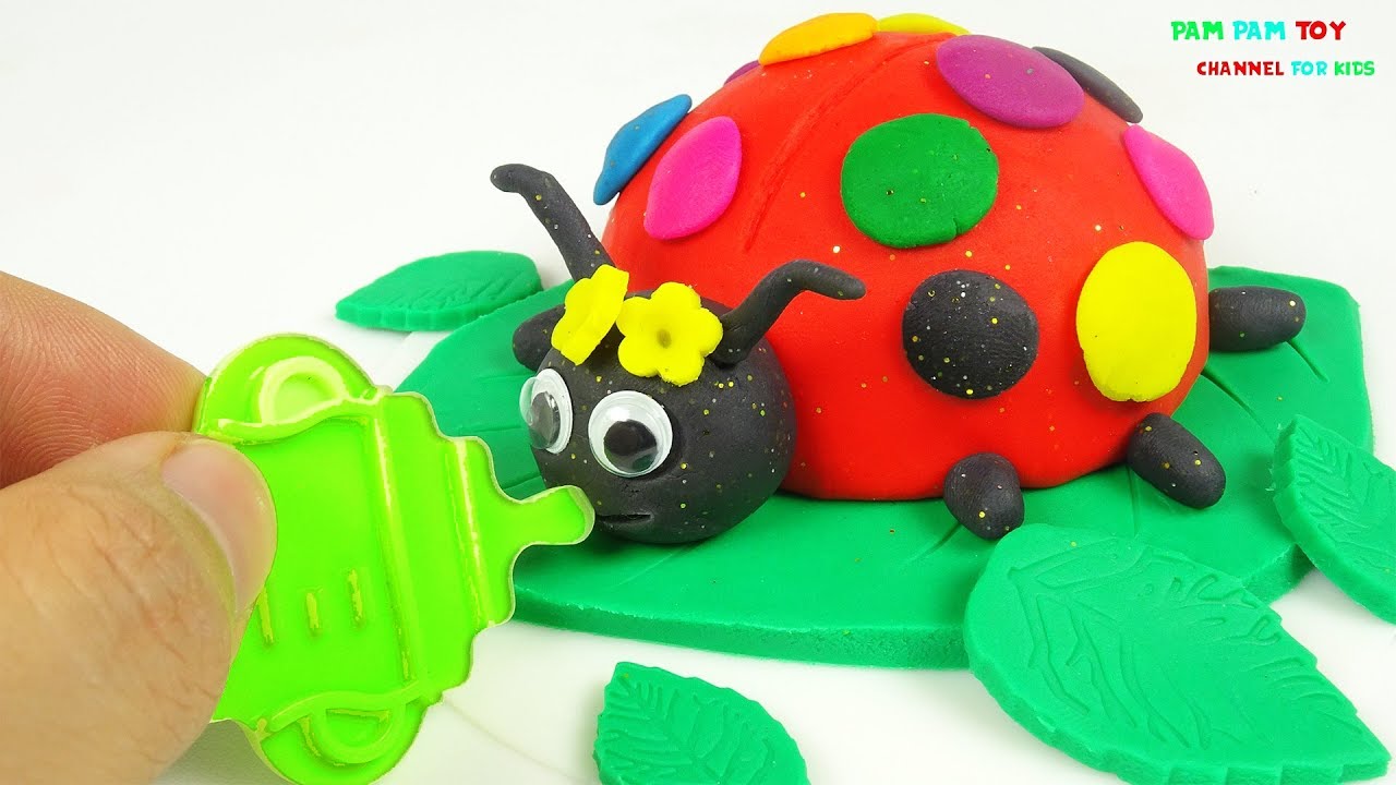 DIY How to Make Play Doh Cake Rainbow Ladybug - Crafts for Kids Learn ...
