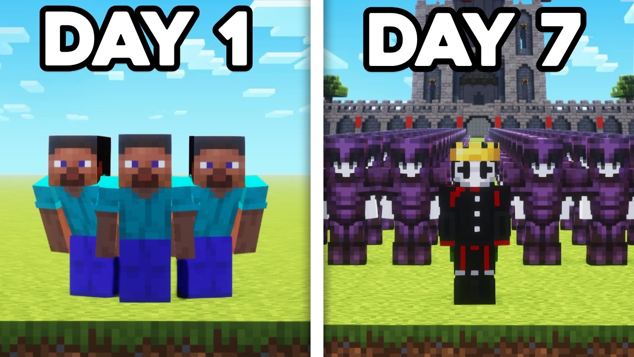 100 vs 100 Players in Minecraft Superflat - YouTube