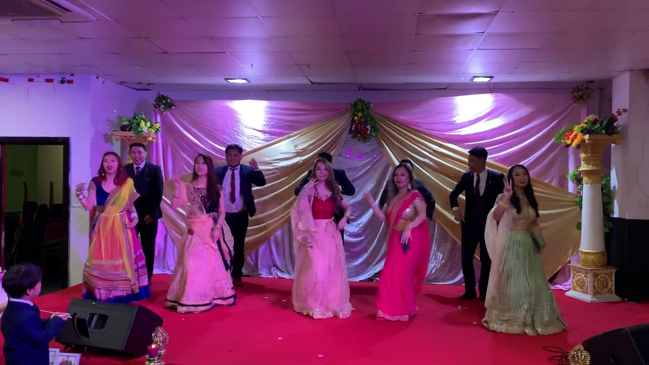 Nepali Wedding Reception Dance 1/3 Girls Performance - YouTube
