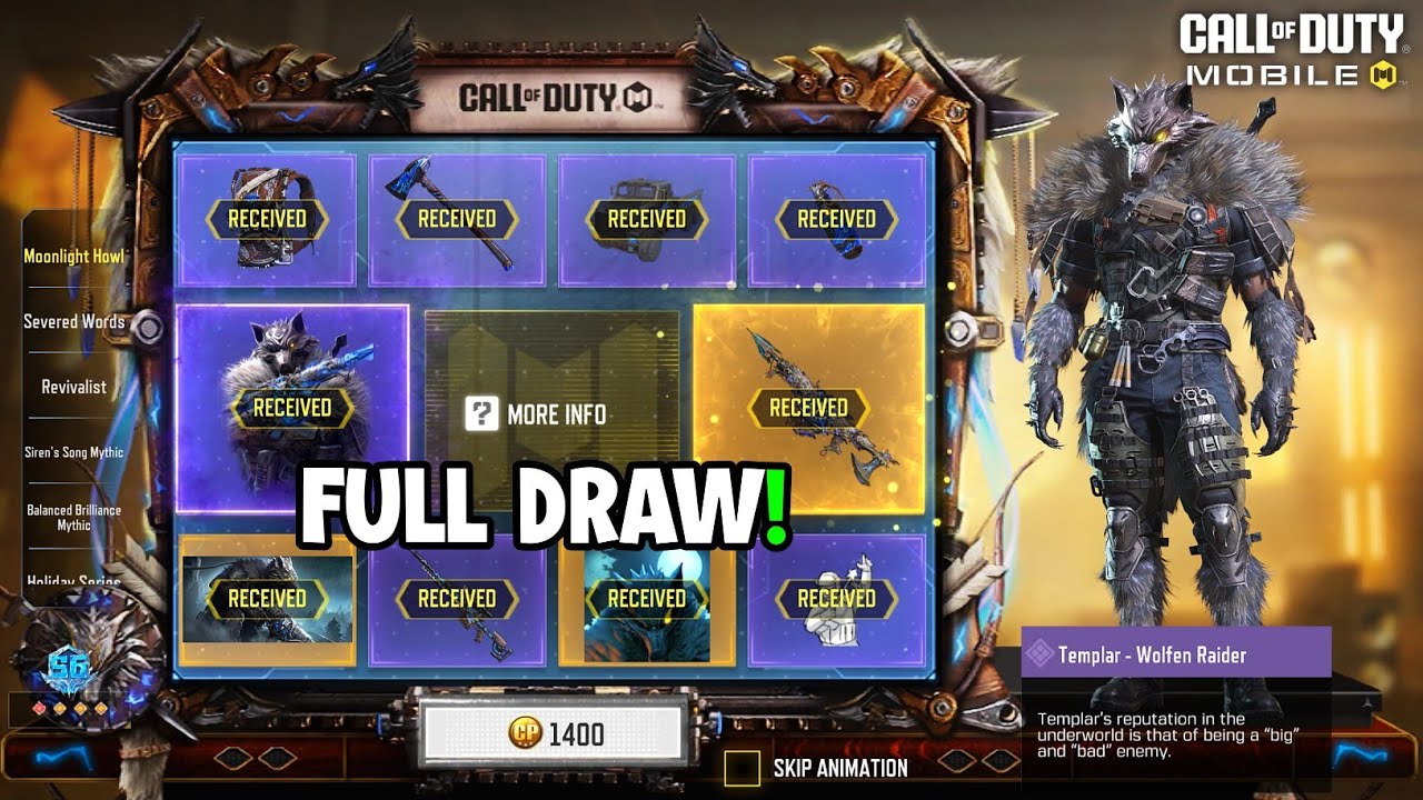 Buying Full Moonlight Howl Draw CODM | AS VAL - Night's Howl Cod Mobile ...