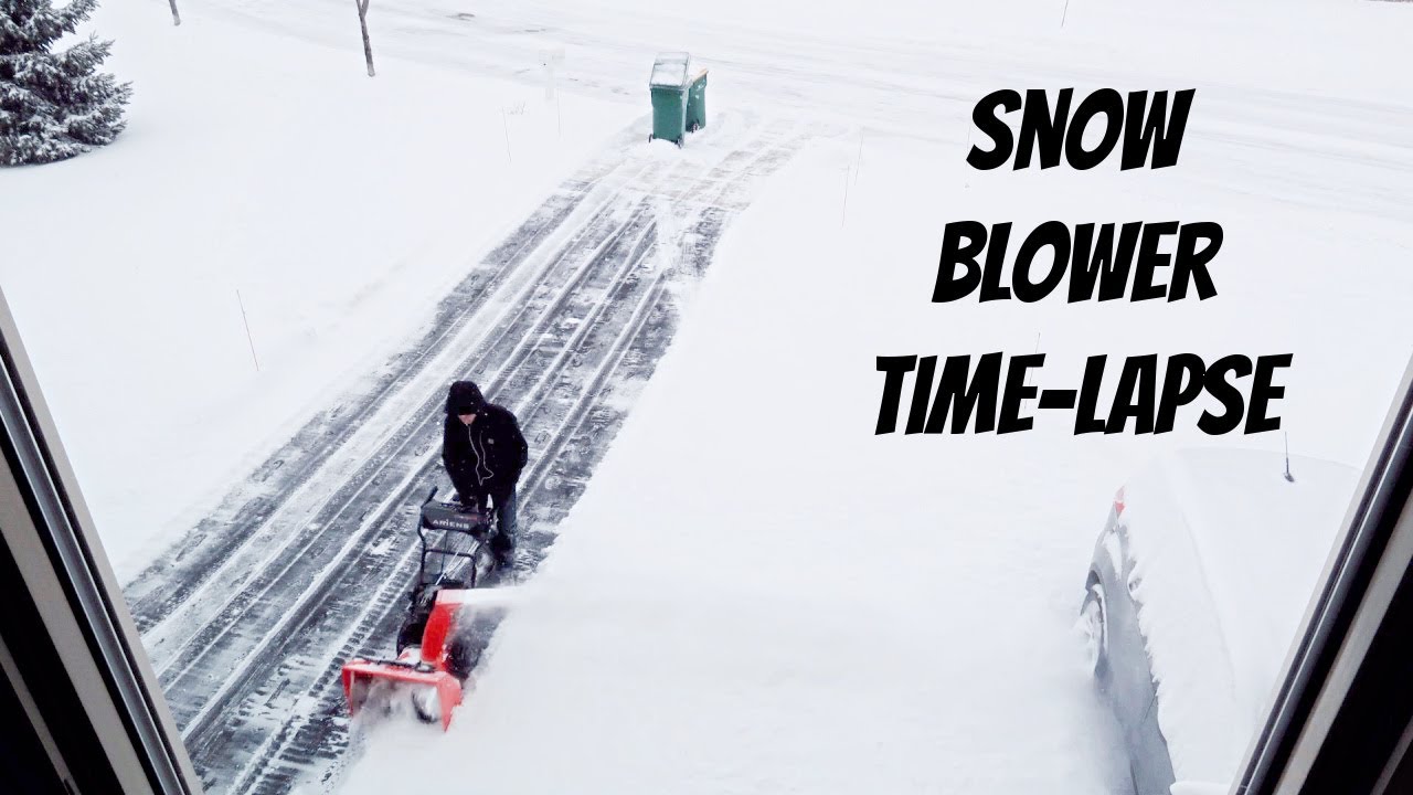 WINTER STORM SNOW BLOWER TIME LAPSE - YouTube