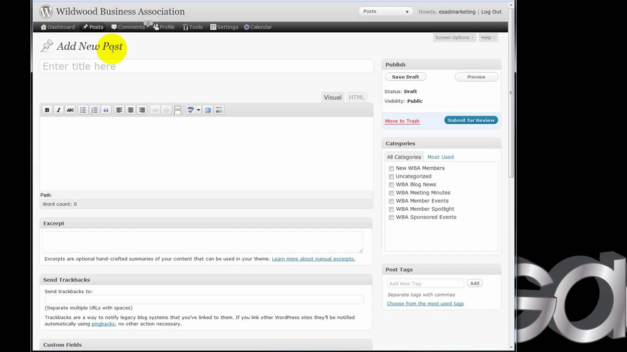 How to Post on the WBA Website - YouTube