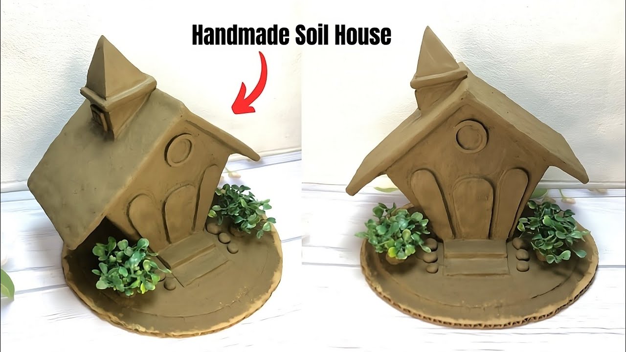 Soil House Tutorial | How To Make A Cartoon House Using Soil | Diy ...