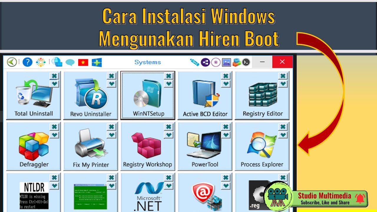 Cara Instalasi Windows Mengunakan Hiren Boot atau DLC Boot - YouTube