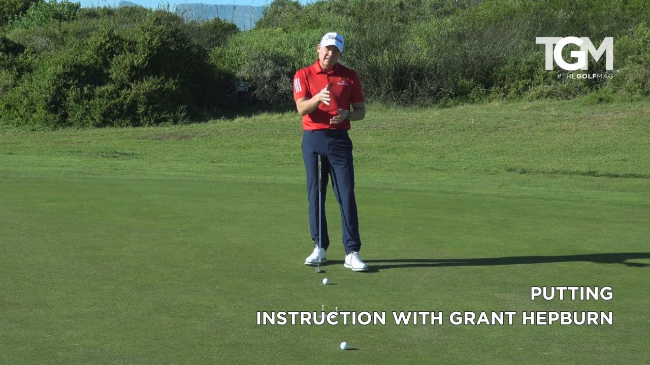 Simple tee drill to visualise putting path - YouTube
