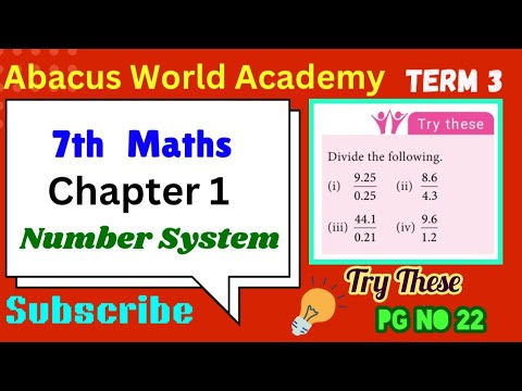 7 th std maths term 3 chapter 1 Number System Try These pg no 22 ...