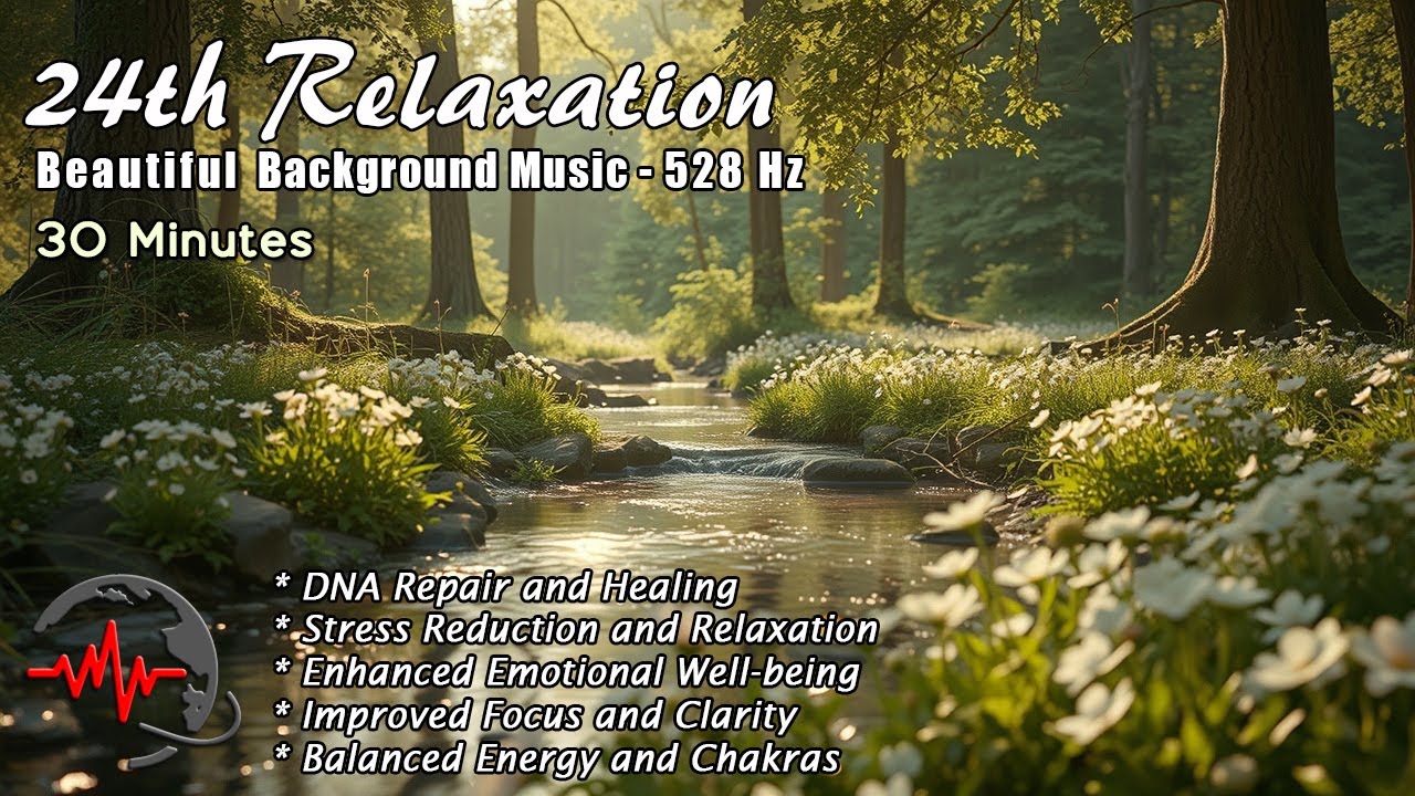 528 Hz Background Music - Stress Reduction and Relaxation - DNA Repair ...